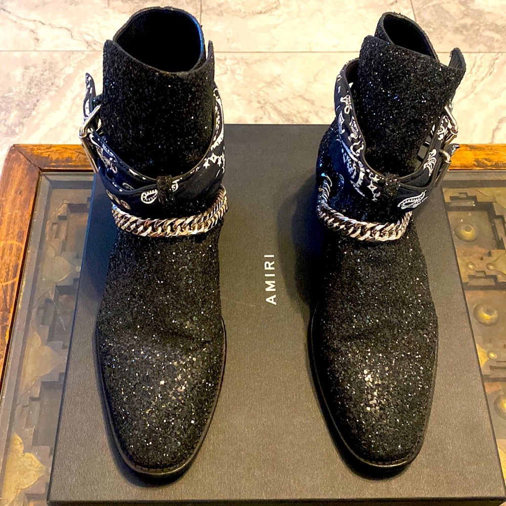 Authentic Amiri Glitter Boots - Gem